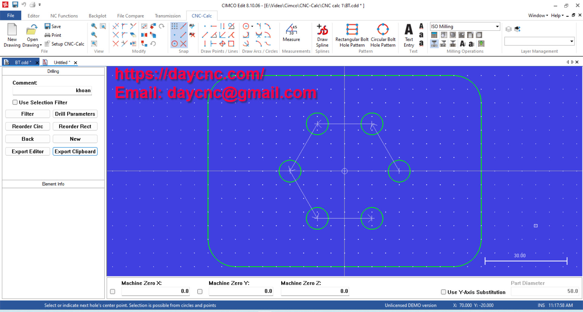 Lập chương trình CNC tự động (CAM) với tính năng CNC-Calc trong phần mềm Cimco Edit - DayCNC